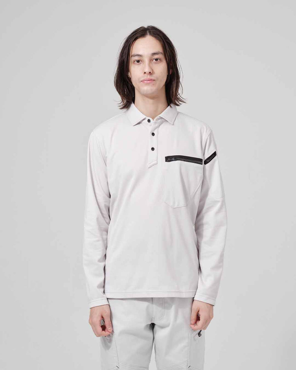 51305 T/Cワークニットロングポロシャツ – TS DESIGN
