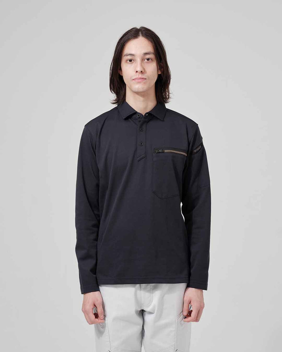 51305 T/Cワークニットロングポロシャツ – TS DESIGN