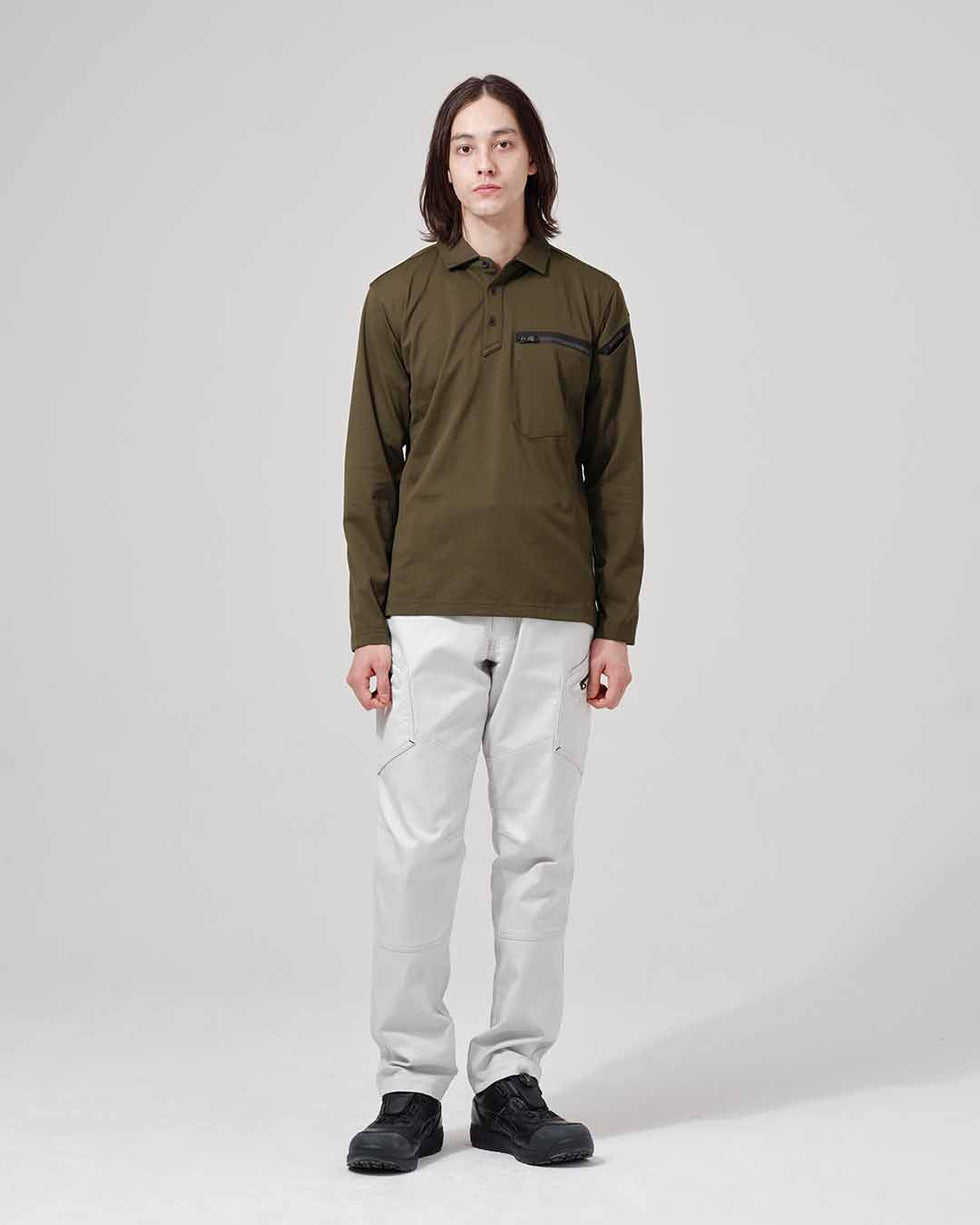 51305 T/Cワークニットロングポロシャツ – TS DESIGN