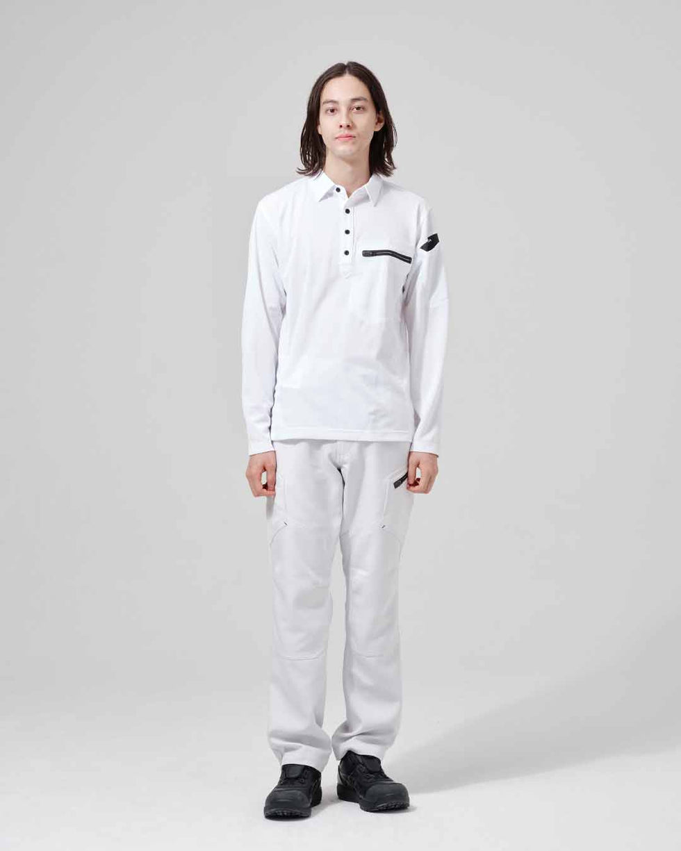 81305 ESワークニットロングポロシャツ – TS DESIGN